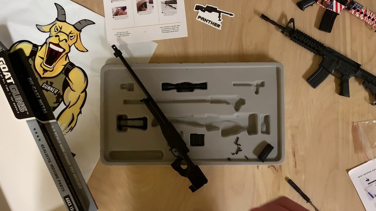 How To Assemble Sniper Miniature GoatGuns Model - YouTube