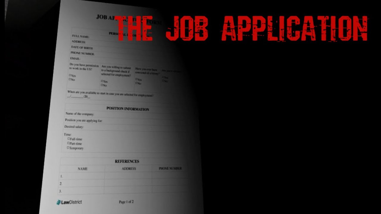 The Job Application - ROBLOX Horror game teaser - YouTube