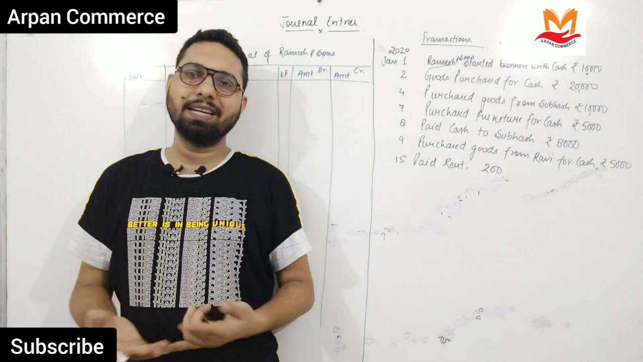#02 Journal Entries | Journal Sum Practice| class 11 , CA Foundation ...