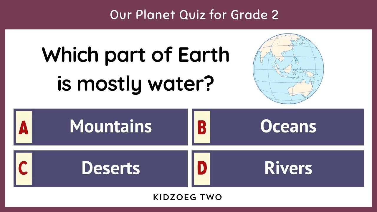 Our Planet Quiz for Grade 2 | 12 Easy and Fun Questions to Learn About ...