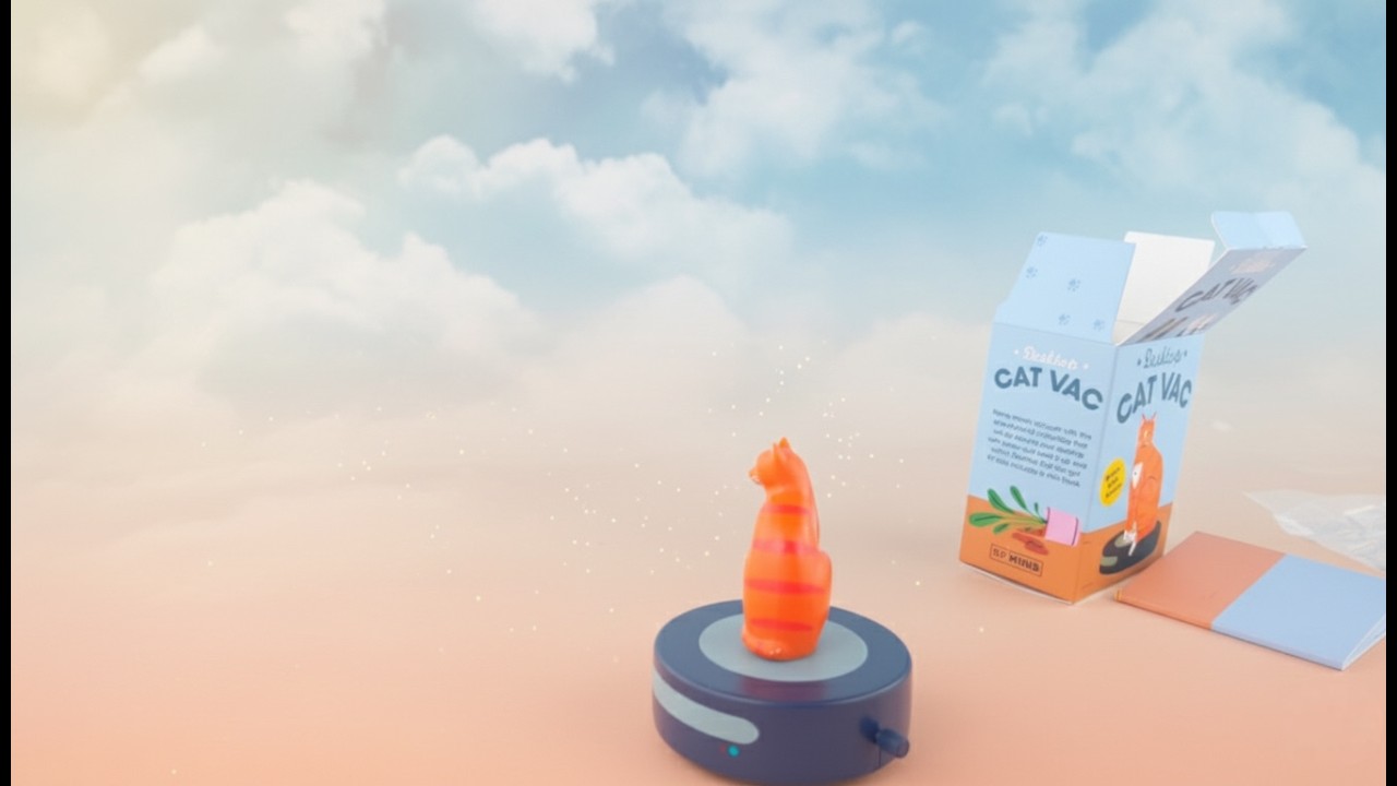 Cat Meme Magic in Miniature! - Desktop Cat Vac Mini Kit - YouTube