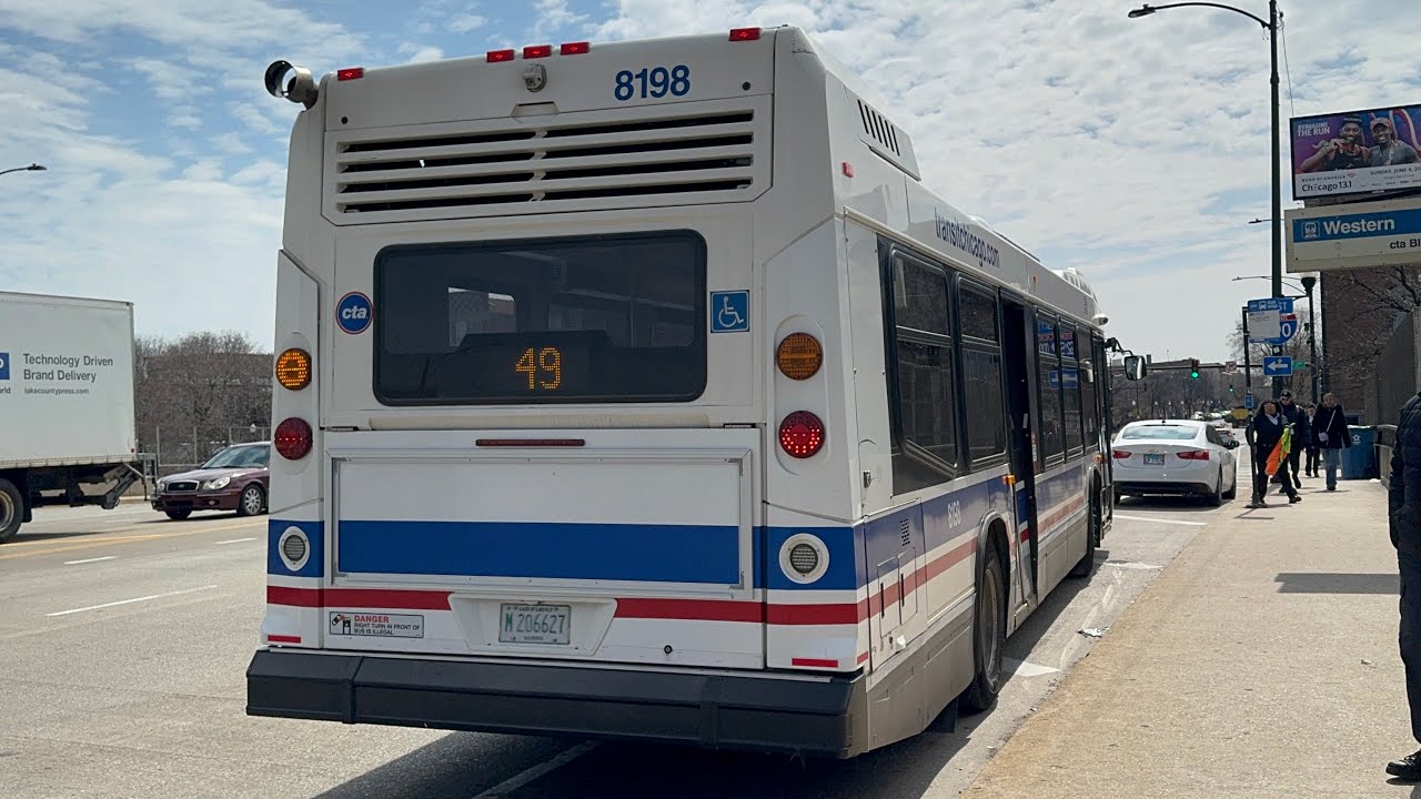 CTA On-Board 2015 Nova LFS Bus 8198 On Rt 49 Western From Chicago To ...