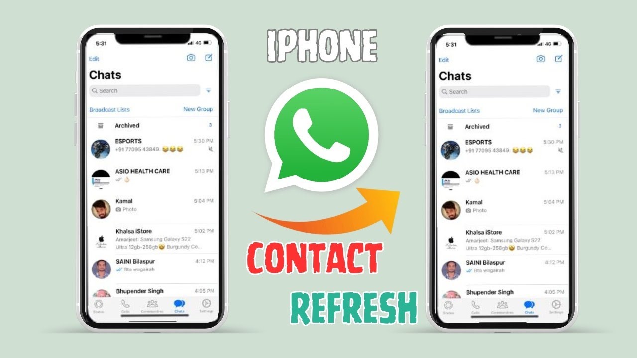 iphone whats app contact refresh | iphone me whats app contact kaise ...