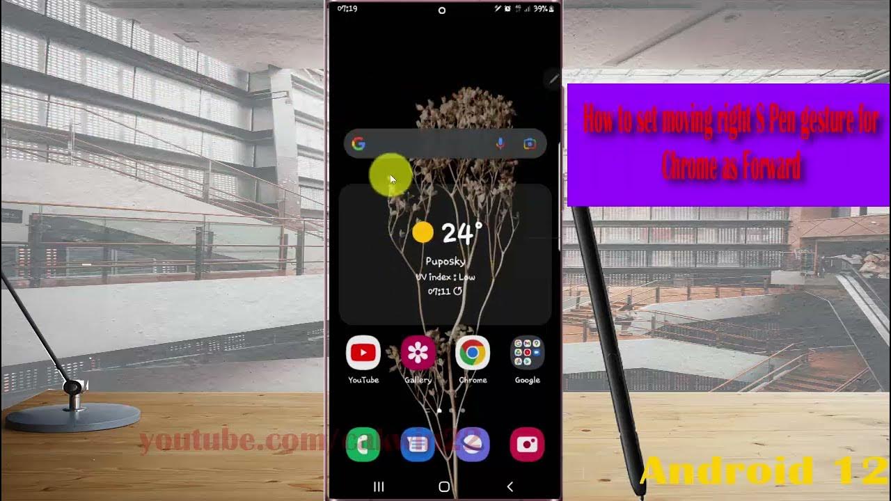 Samsung Galaxy S22 Ultra : How to set moving right S Pen gesture for ...