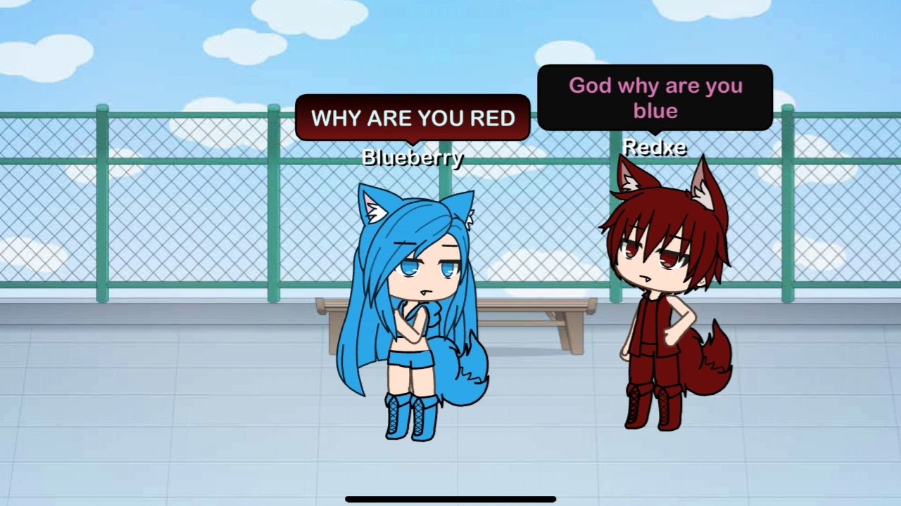Blue and Red gacha life - YouTube