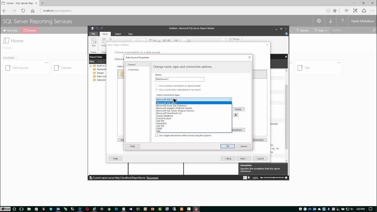 SSRS Report Builder Tutorial: Creating Your First Report - YouTube