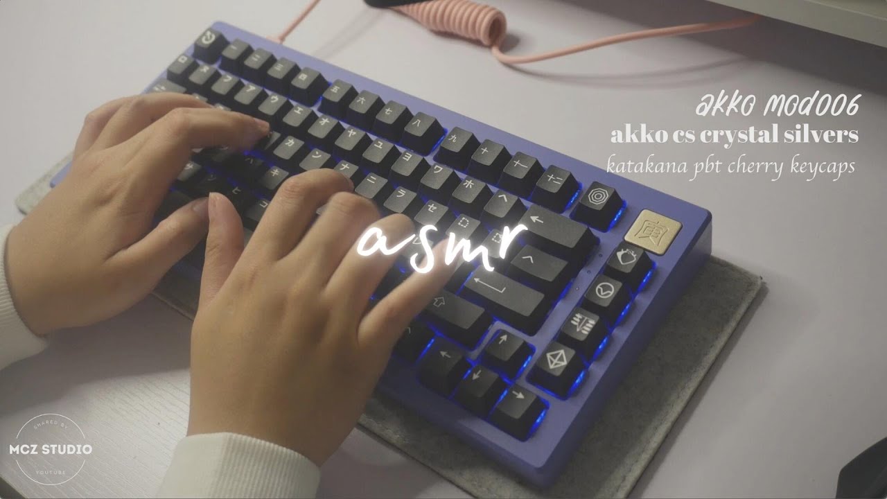 typing test | monsgeek, akko, kbdfans | slow cozy asmr - YouTube