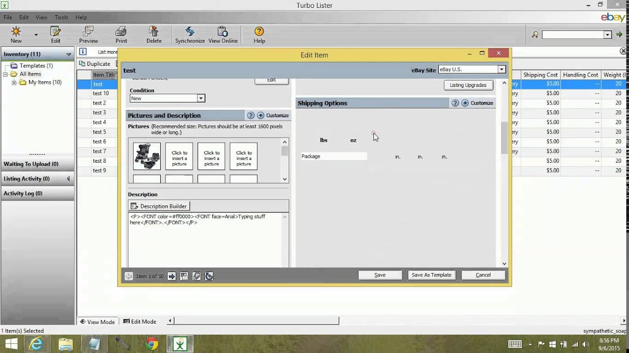 Turbo Lister - How to remove international shipping - tutorial - YouTube