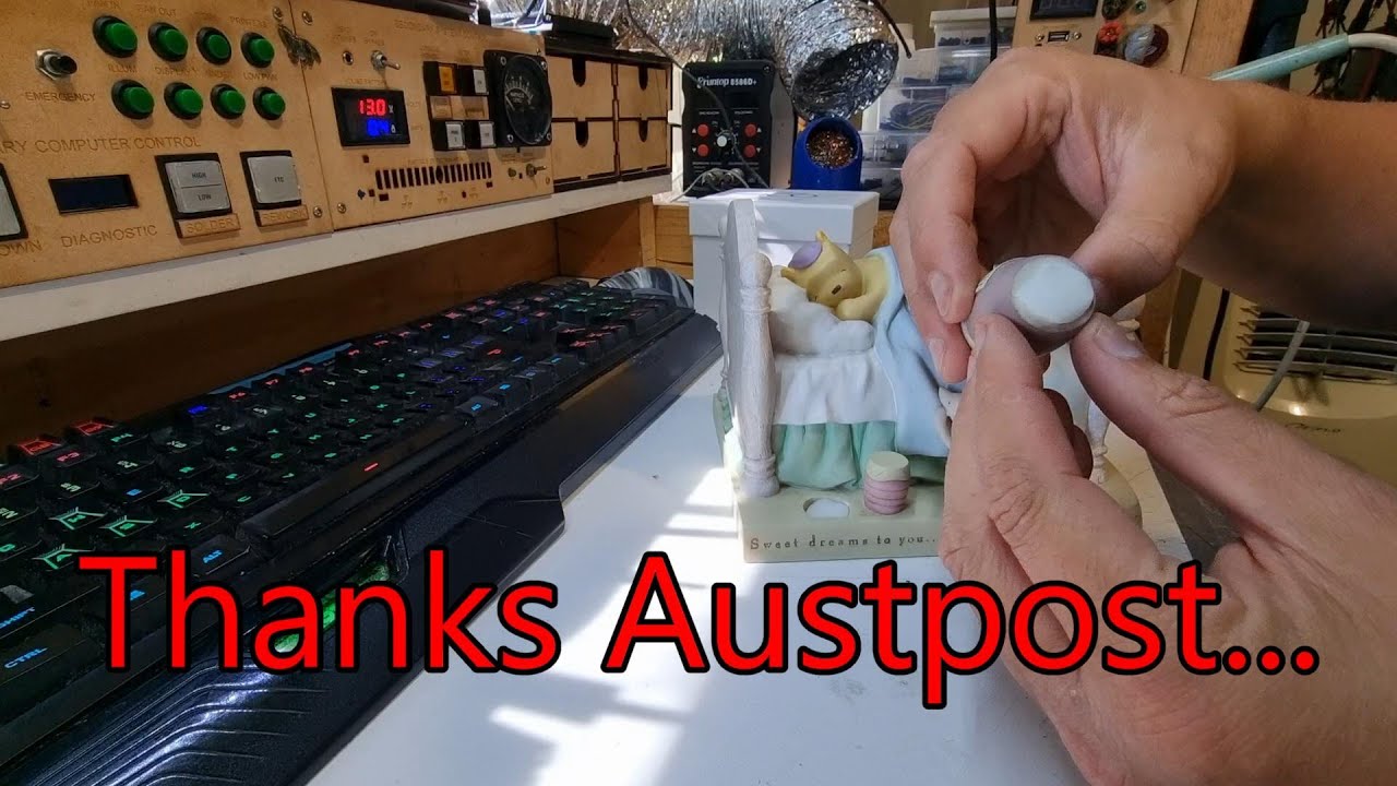 Repairing a gift damaged in the post - YouTube