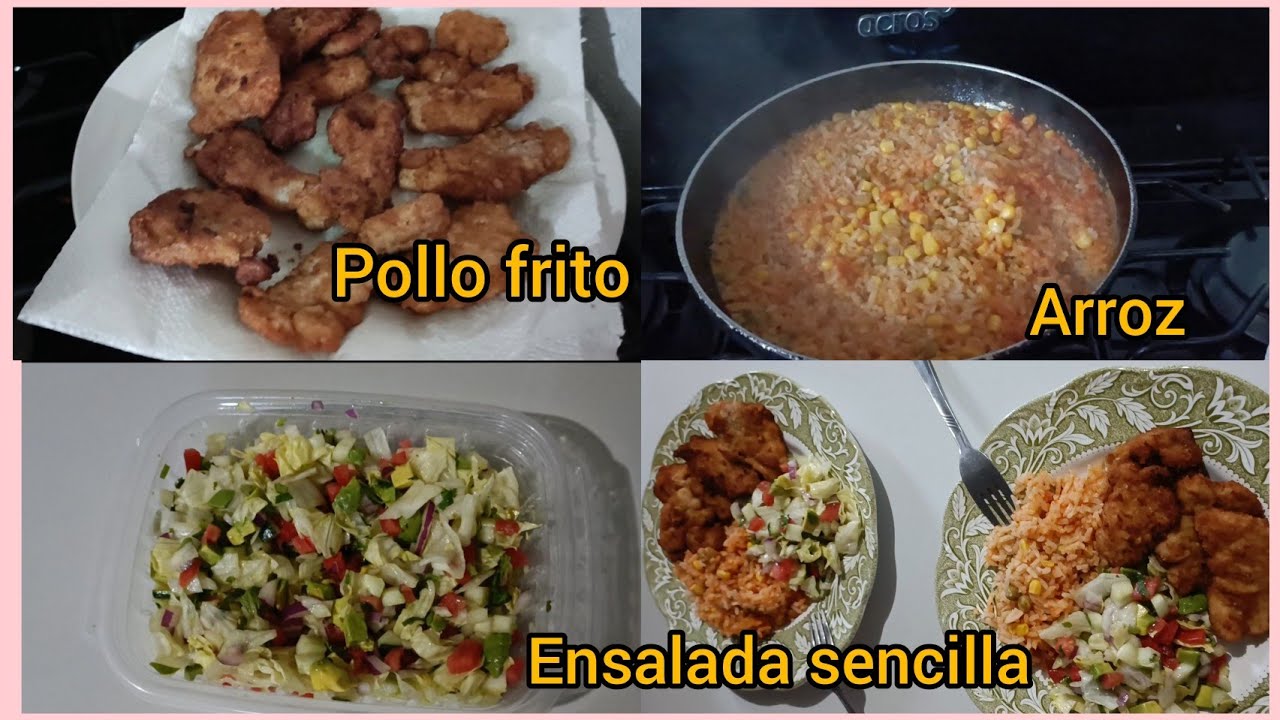 Cocina conmigo - Pollo frito empanizado, arroz y ensalada - Ruth Posada ...
