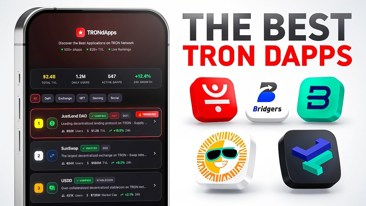 Best TRON DApps in 2026 | Top DeFi, Lending & Trading Apps on TRON ...