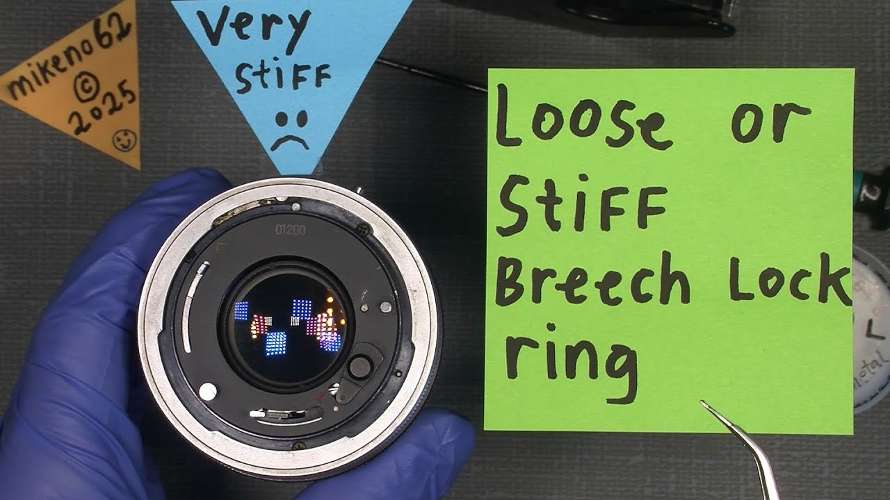 Loose or stiff Breech lock ring in Canon FD lenses - YouTube