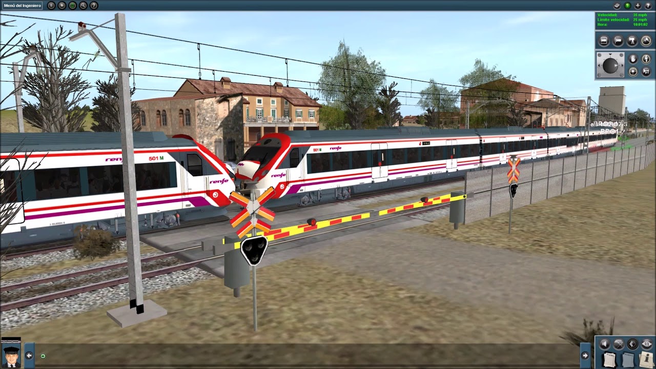 Trainz simulator. Renfe CIVIA doble ibertrainz pasando con destino ...