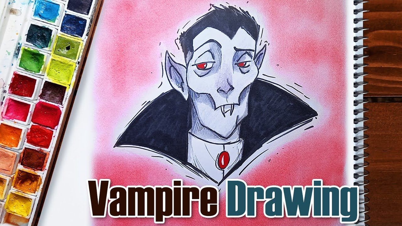 vampire drawing easy for beginners - YouTube