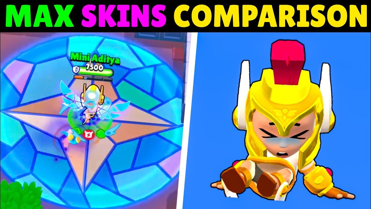 Brawl Stars Max Skins Comparisons | Angel Max Vs Hermes Max - YouTube