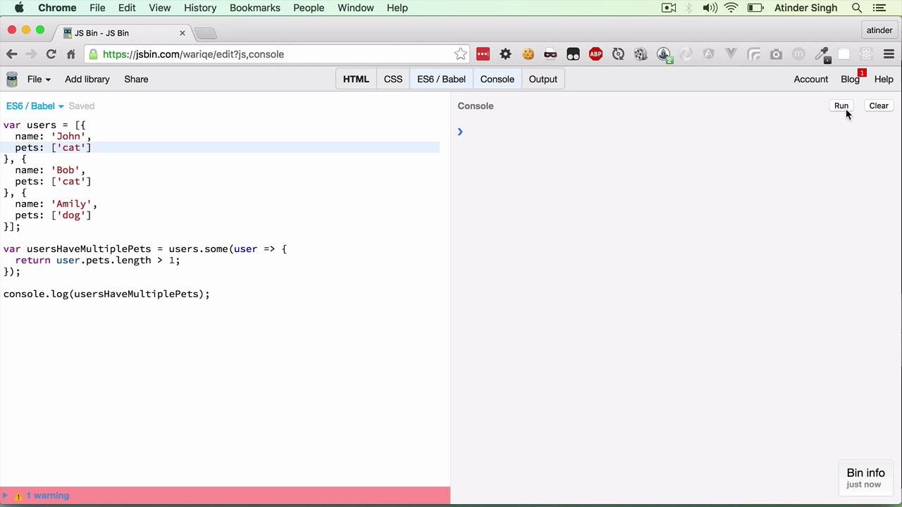 JavaScript's native Array.some - YouTube