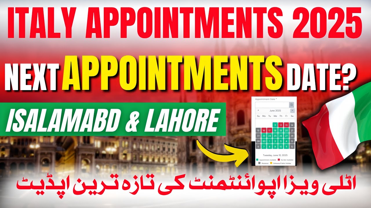 Italy Visa Appointments 2025 | New Opening Date & Latest Update - YouTube