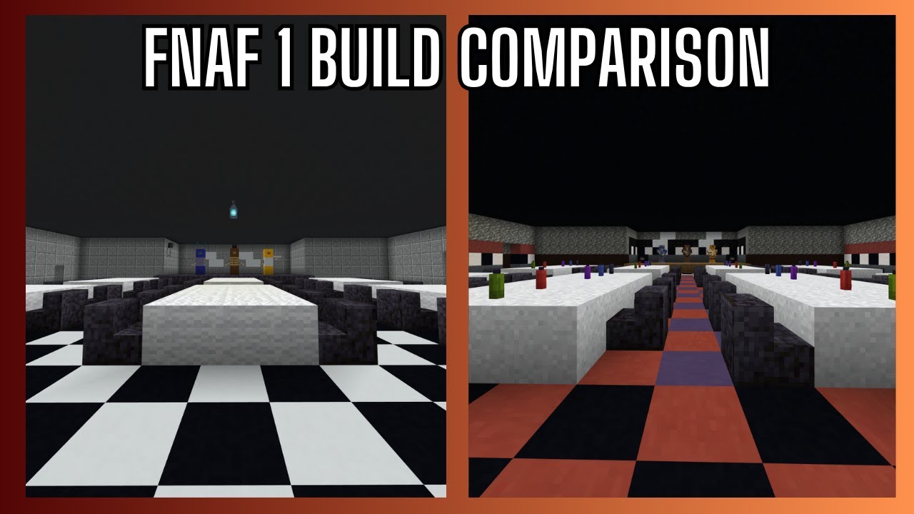 Minecraft FNAF 1 Build Comparison (Old & New Versions) - YouTube