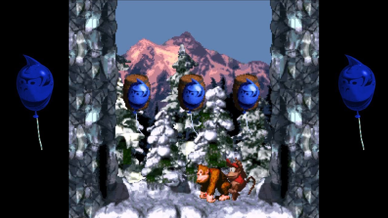 The 6 Blue Balloons in Donkey Kong Country (SNES) - YouTube