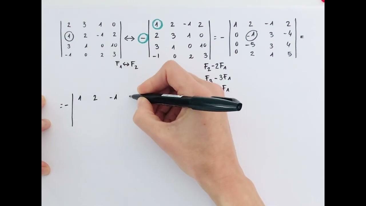 27. Método de Gauss matrices para hacer determinante de una matriz_EBAU ...