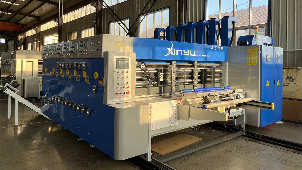 XY-B-0924 lead edge feeder 4 colors flexo printer slotter rotary die ...