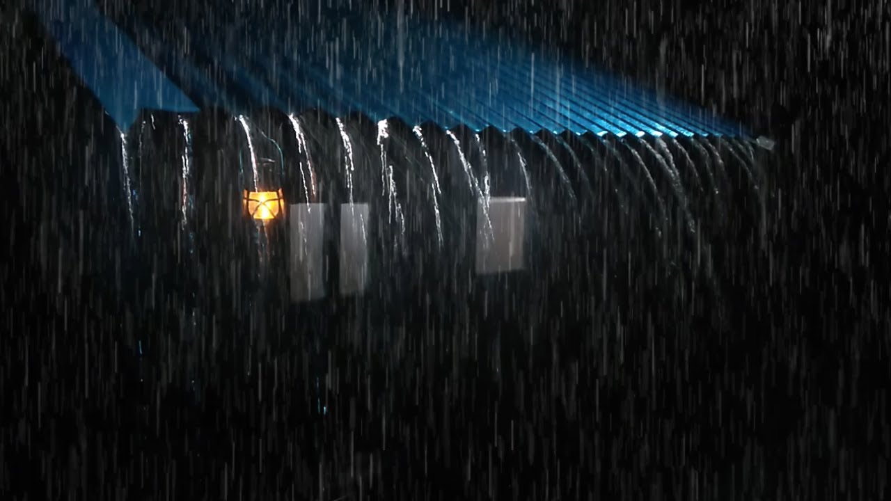 Best Rain Sounds for Sleeping | Real Heavy Rainstorm & Mighty Thunder ...