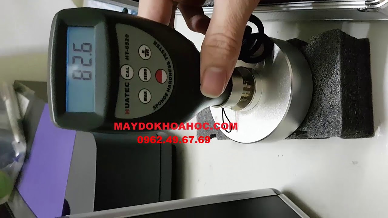 Máy đo độ cứng xốp mút đệm HT-6520 - YouTube
