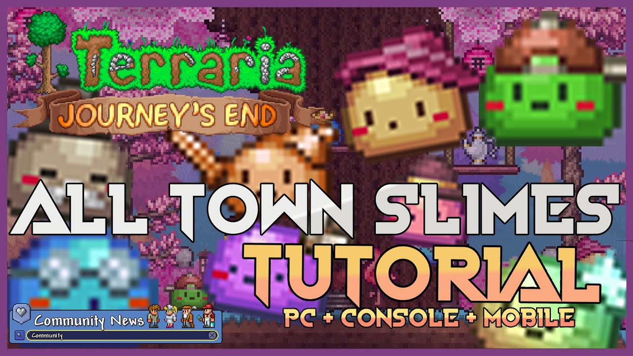 Terraria 1 4 4 NEW All Town Slimes Simple Tutorial YouTube Terraria 1 4 4 NEW All Town Slimes Simple Tutorial YouTube