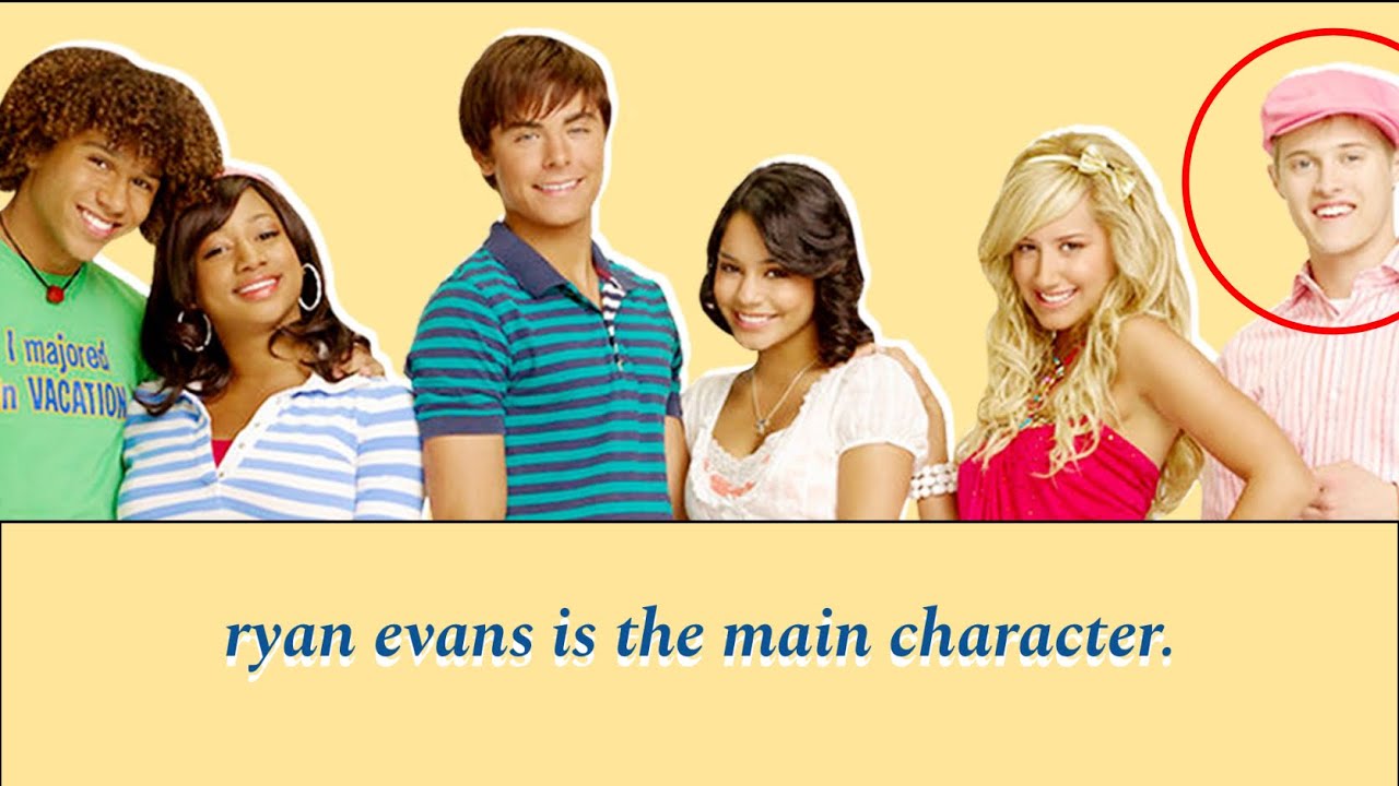 ryan evans is the main character. | hsm2 commentary - YouTube