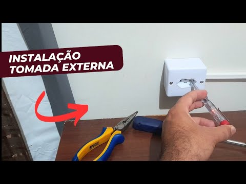 como instalar uma tomada externa na parede - YouTube