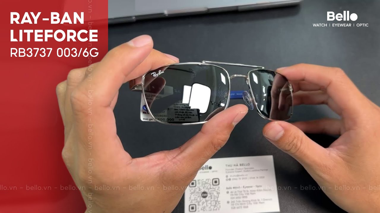 Ray-Ban Liteforce RB3737 003/6G size 60, gọng siêu nhẹ, cứng cáp, chắc ...