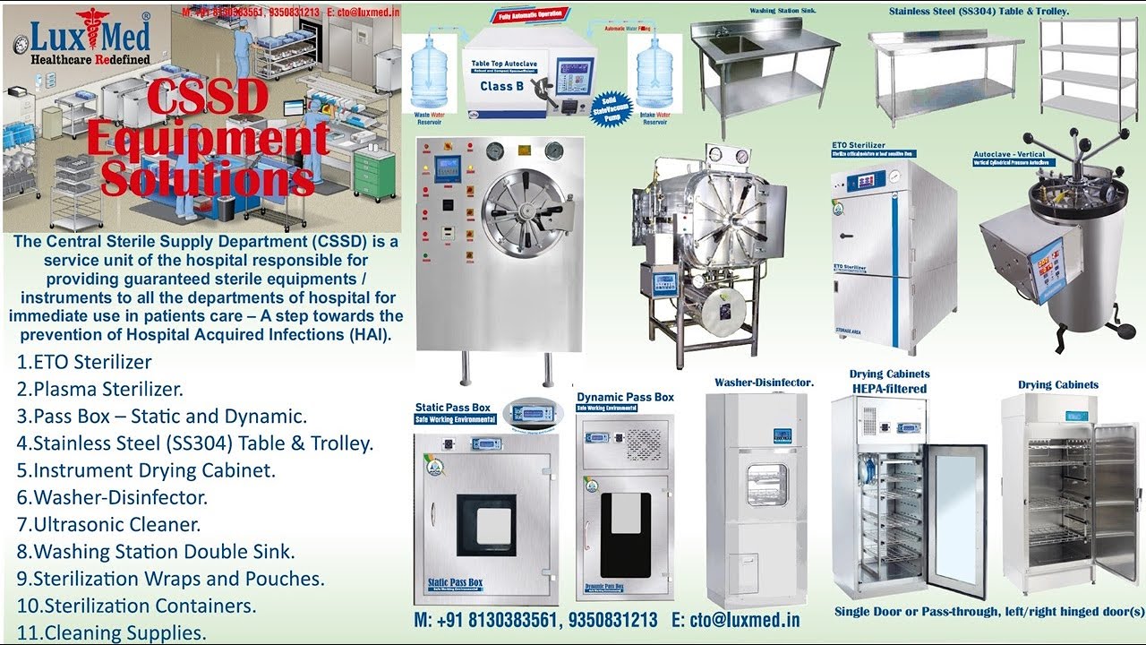 Hospital CSSD Equipment - LuxMed® Installation and CSSD Employee ...