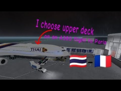 PTFS 12 min | Thai Airways A380 flight (Business class) BKK-CDG Bangkok ...