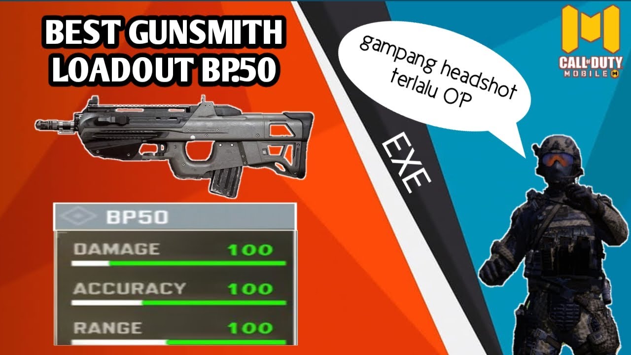 BEST GUNSMITH LOADOUT BP50 || GAMEPLAY WEAPON BP50 MUDAH HEADSHOT - YouTube