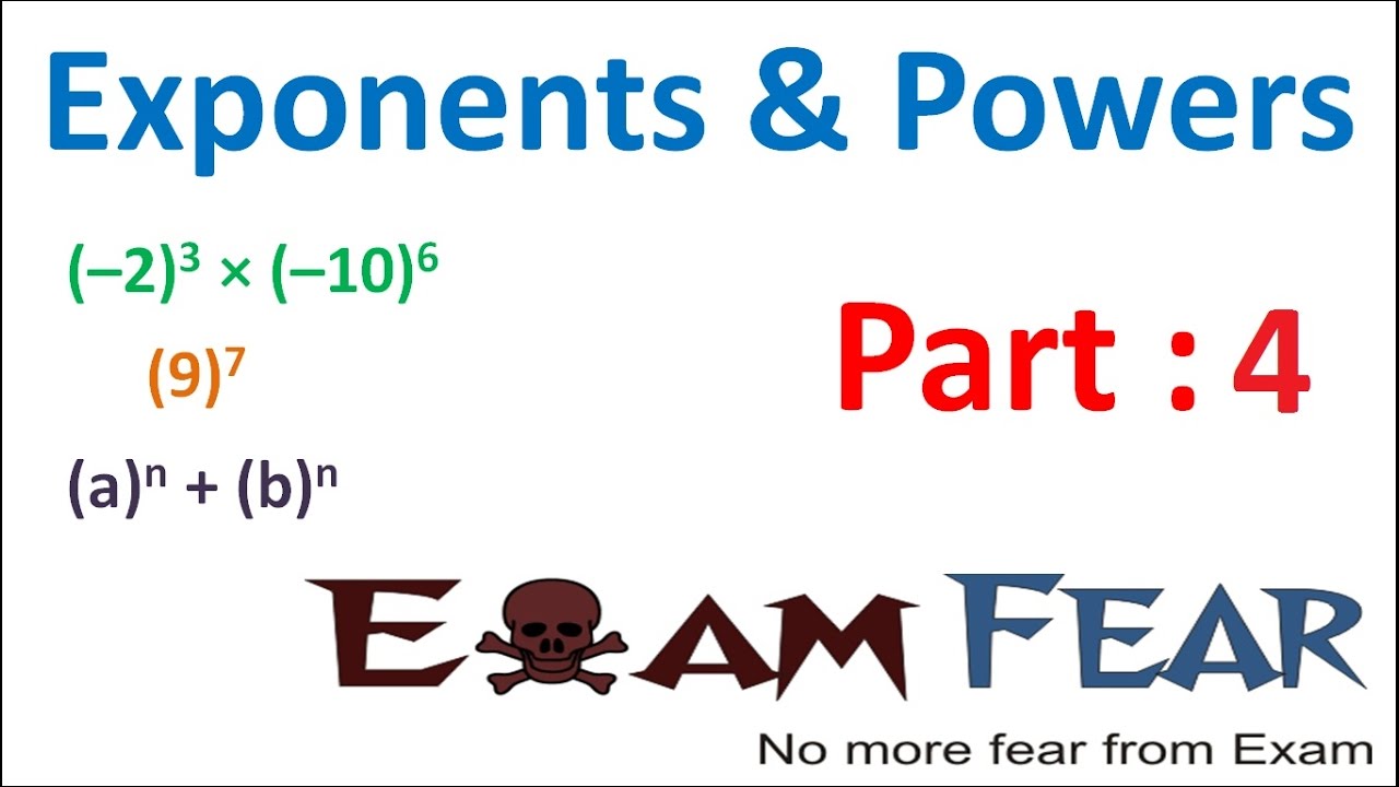Maths Exponents and Powers part 4 (Questions) CBSE Class 7 Mathematics ...