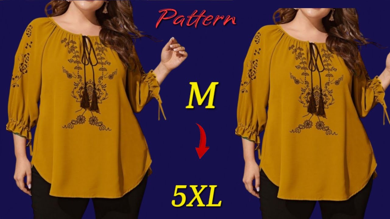 ⚘️So Easy Reglan Sleeves Blouse Pattern ⚘️ Only 10 Minute Pattern 💃 ...