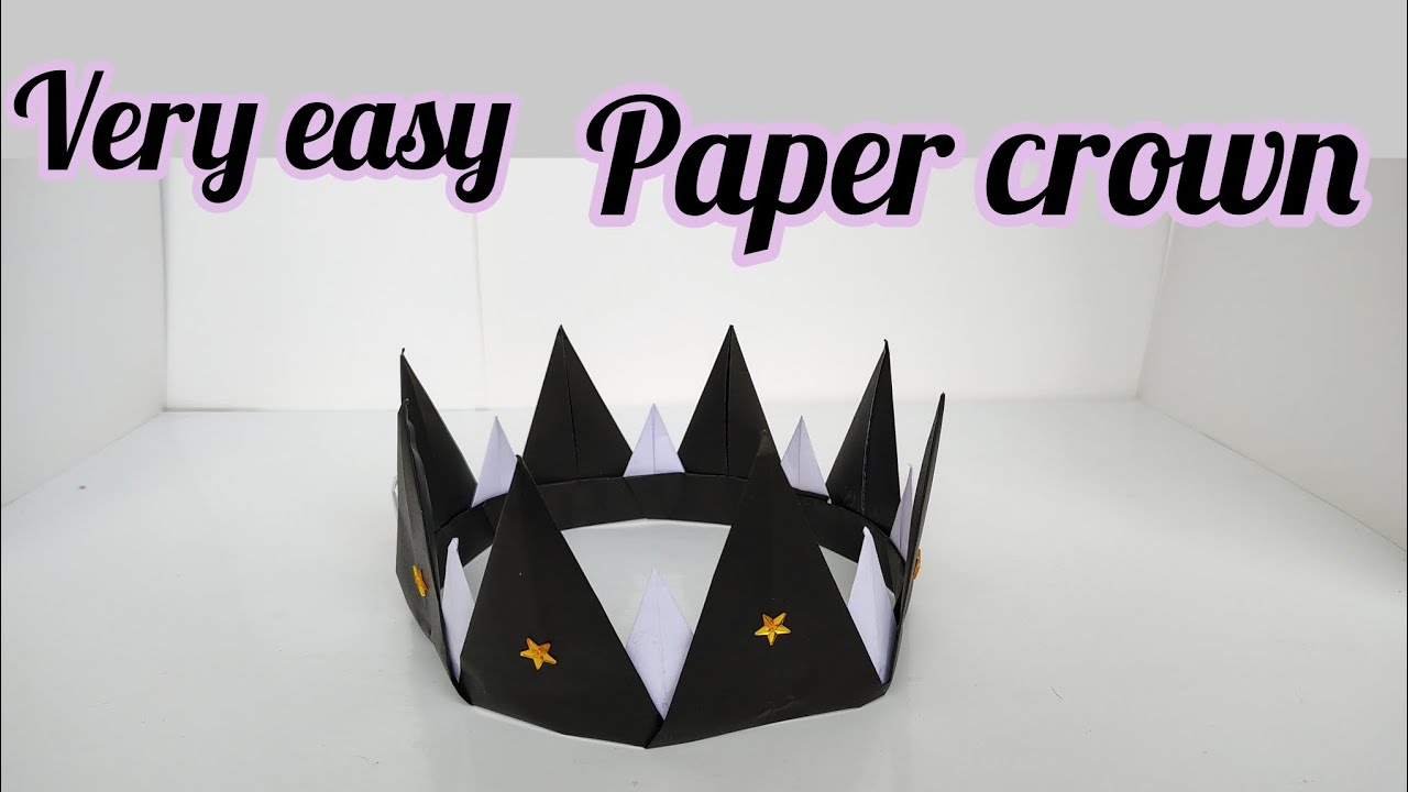How to make paper crown/ step by step tutorial/ Handmade paper crown 👑 ...