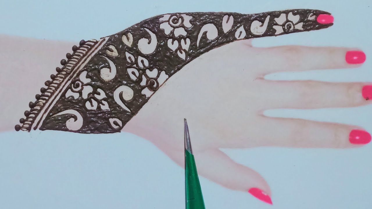 Back side simple mehendi design 🥰 beautiful mehendi design 🥰😘🥰 - YouTube