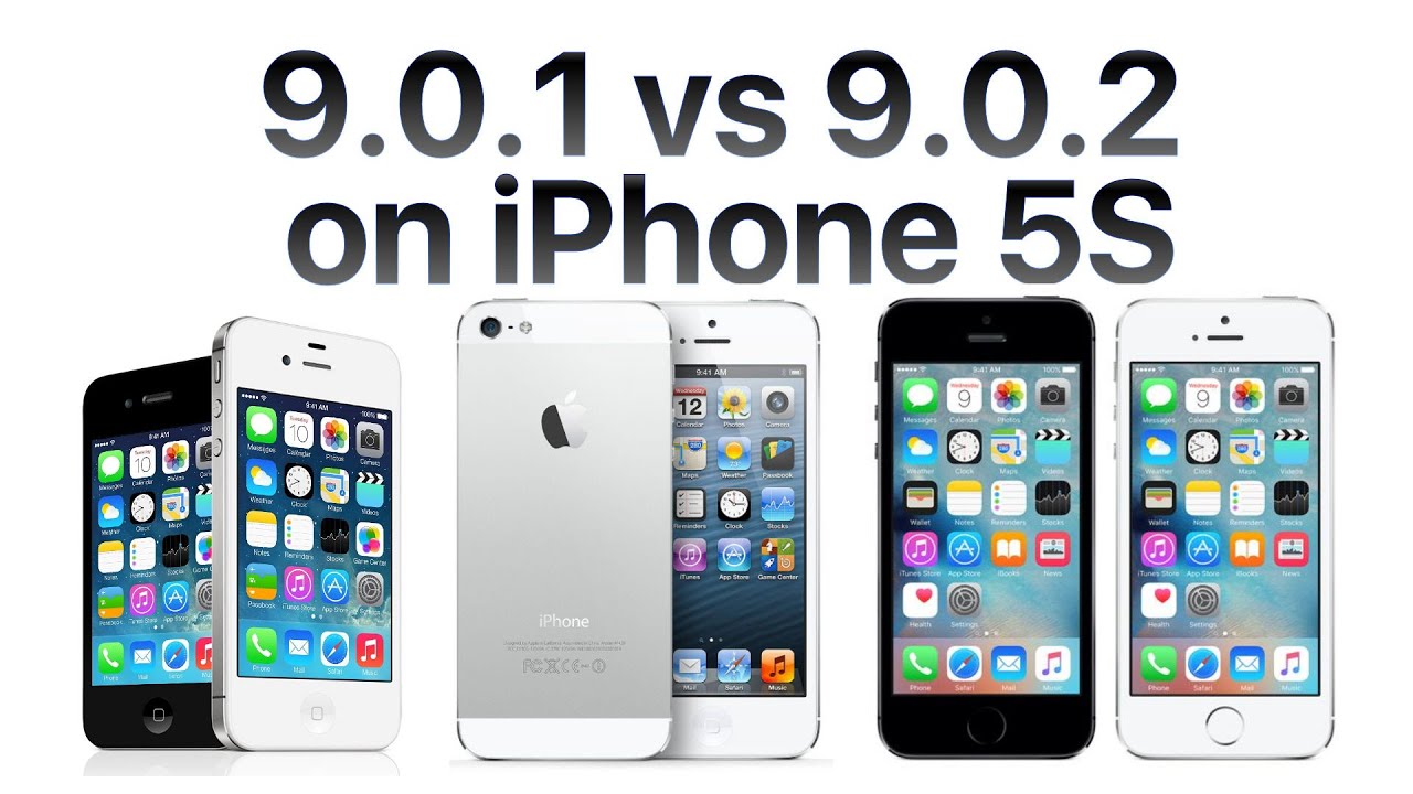 iPhone 5S iOS 9.0.2 vs iOS 9.0.1 - YouTube