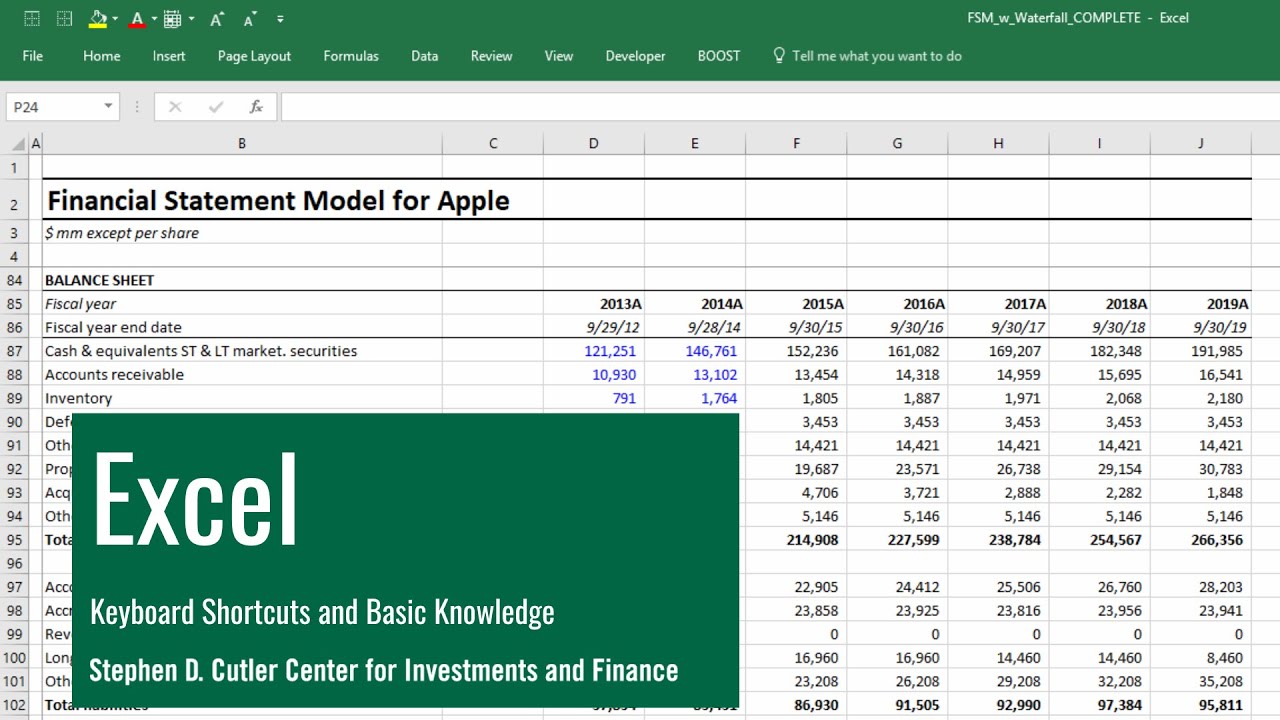 Excel: Keyboard Shortcuts and Basic Knowledge - YouTube