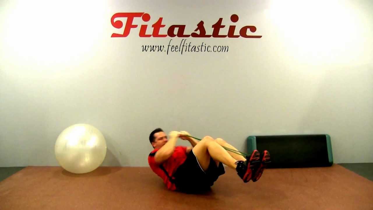 Resistance Band Russian Twist - YouTube