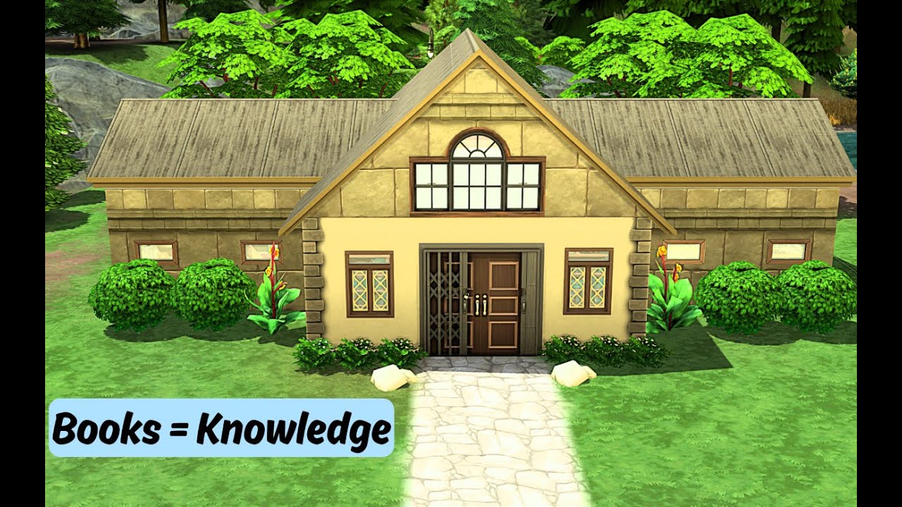 Building A Stone Library in the Sims 4: Speed Build - YouTube