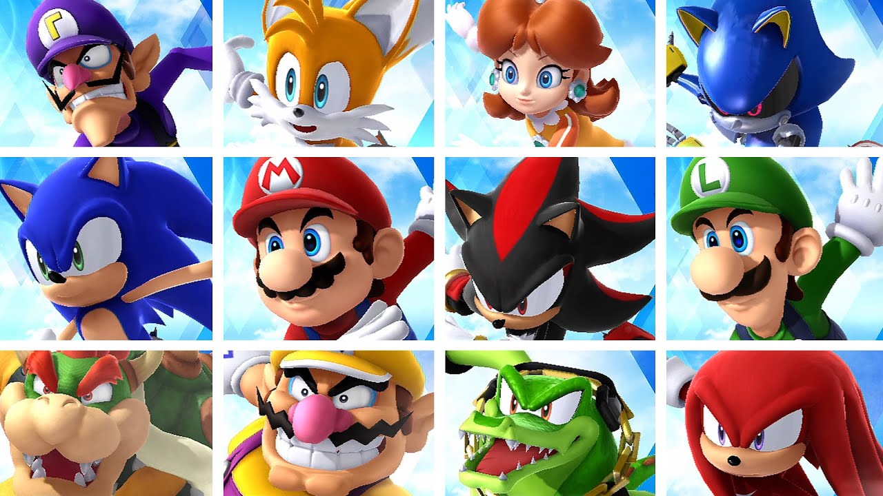 Mario and Sonic at the sochi 2014 olympic winter games All character ...
