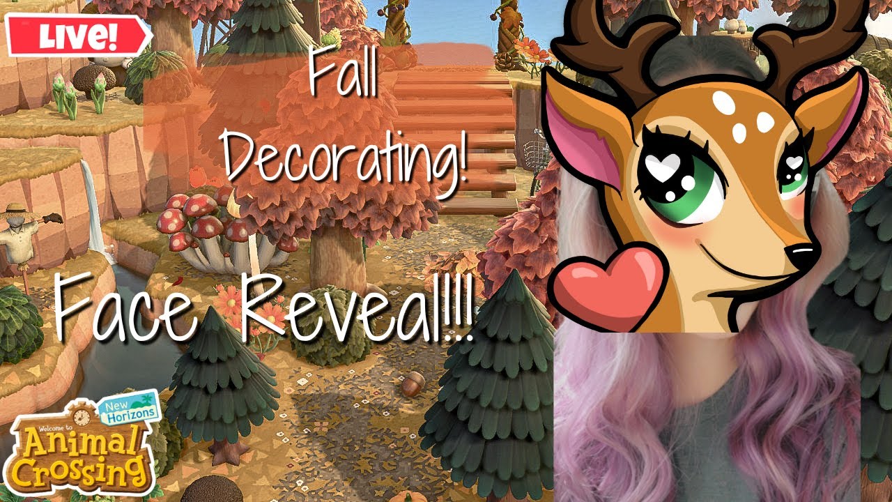Fall Decorating! | FACE REVEAL! | Animal Crossing: New Horizons - YouTube