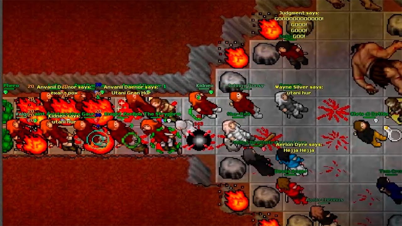 MASSACRE on Titania 9 KILLS - Tibia 7.6 - YouTube