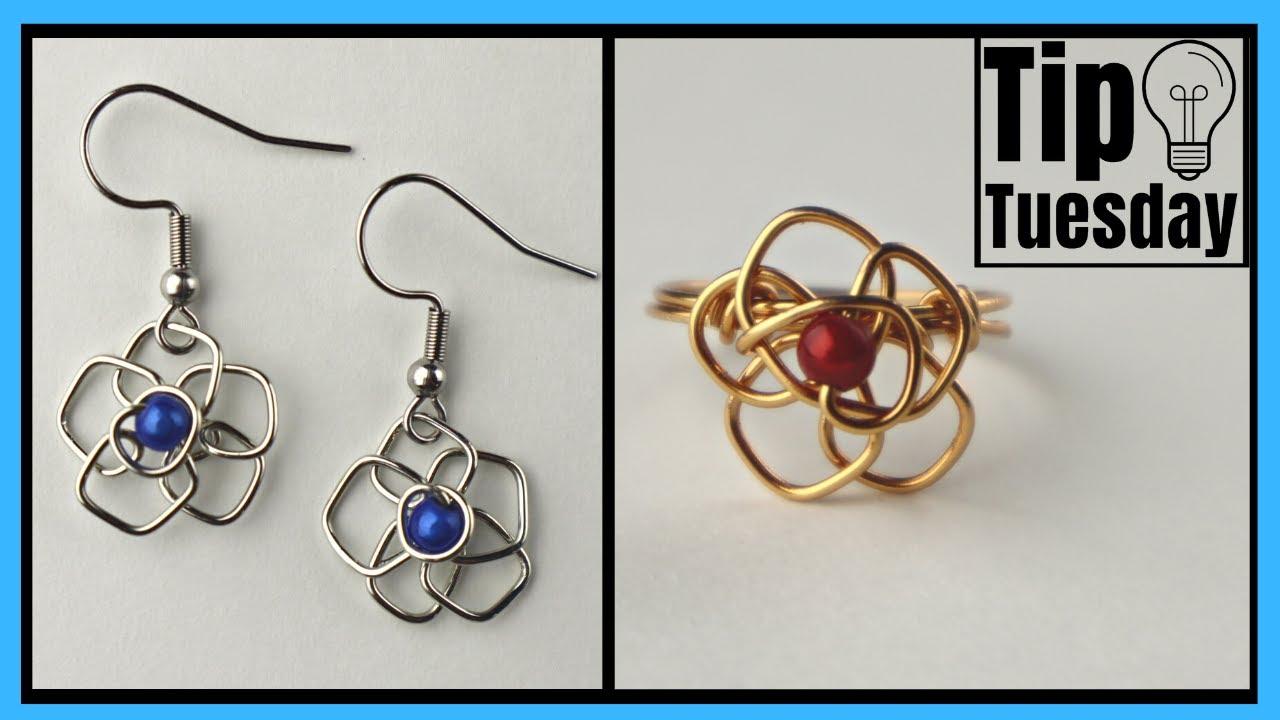 Square Mandrel Wire Flower Earrings DIY Tutorial - YouTube