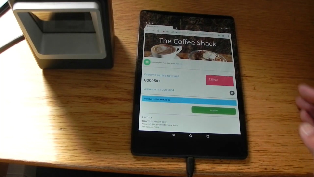 Scanning a Gift Card in Gain Loyalty - YouTube