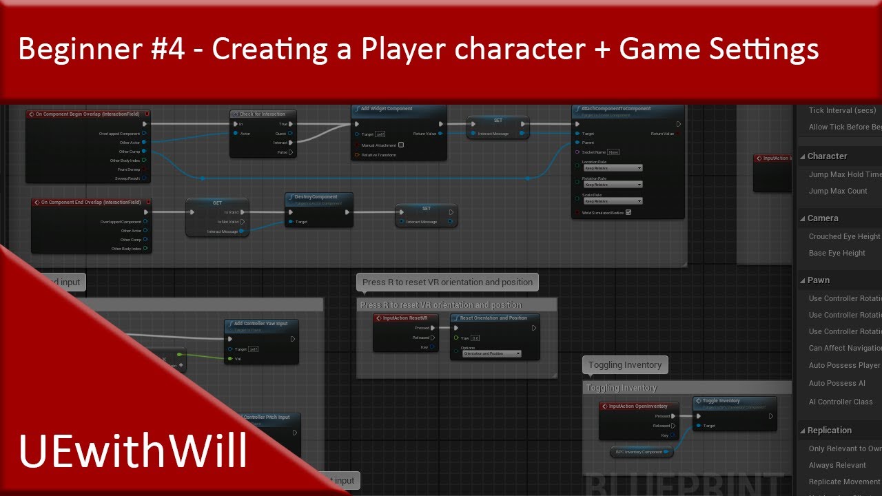 Beginner Series #4 - Creating a Player Character + Game Settings ...