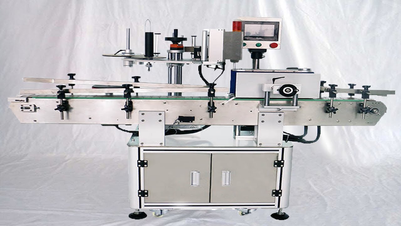 Inline labeling machine neck body labeller for red wine bottles ...