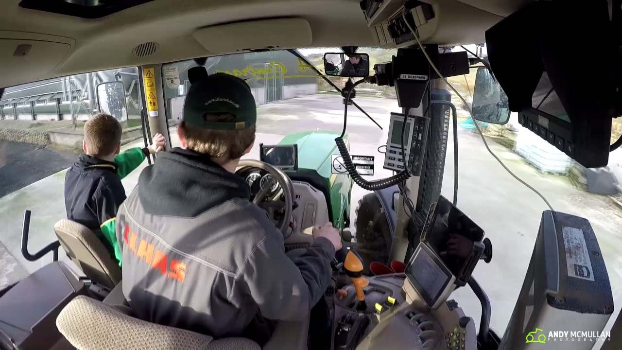 John Deere 6140R - Hen Dung Cart - GoPro HD - YouTube